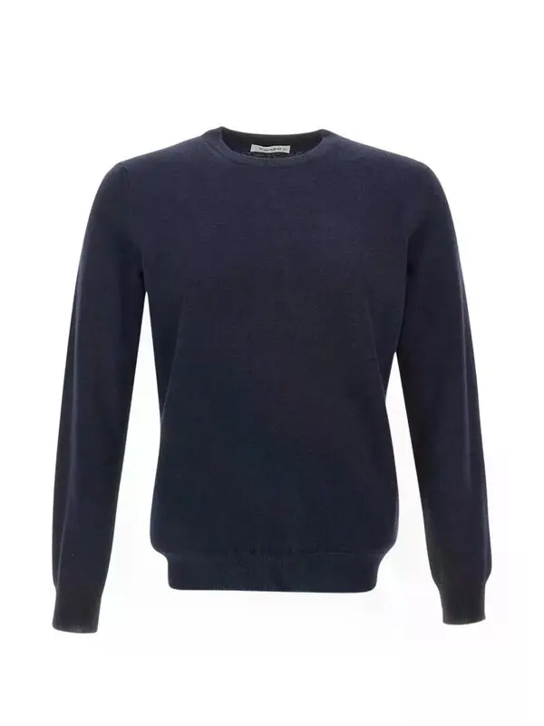 KANGRA Crew-neck Knitted Sweater - Blue