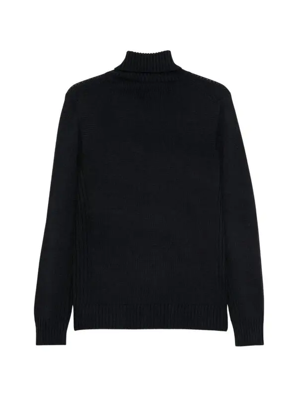KANGRA Roll-neck Ribbed-trim Sweater - Blue
