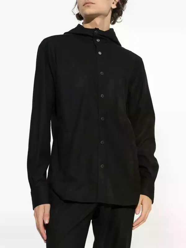 Kiton Hooded Long-sleeve Shirt