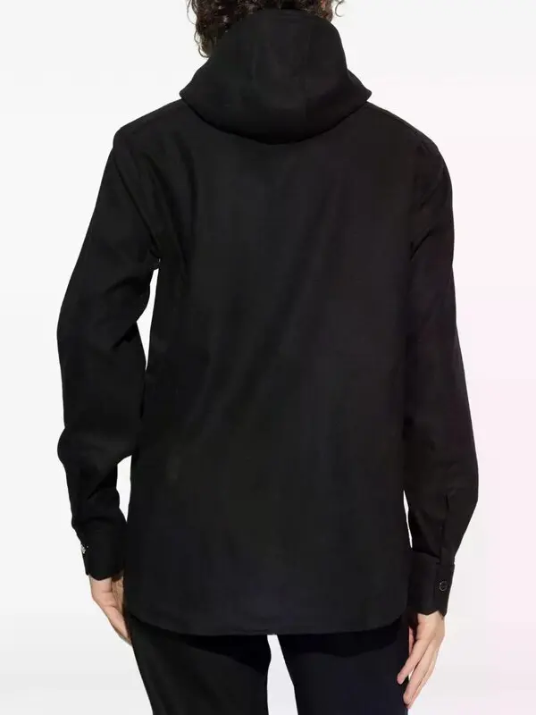 Kiton Hooded Long-sleeve Shirt