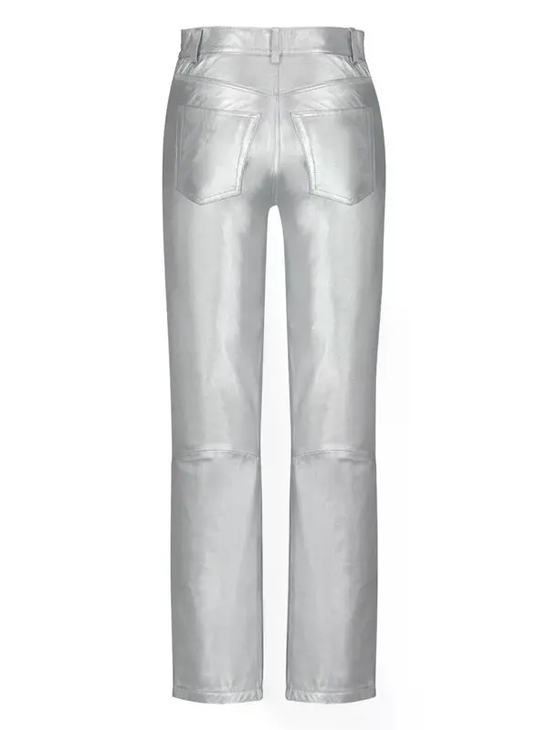 DANCASSAB Ruth Leather Trousers - Silver