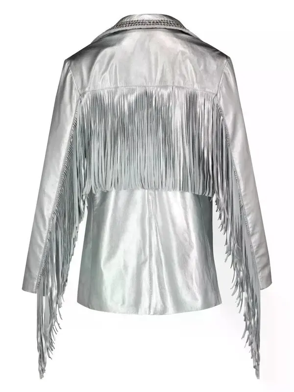 DANCASSAB Laurel Fringe-trim -leather Jacket