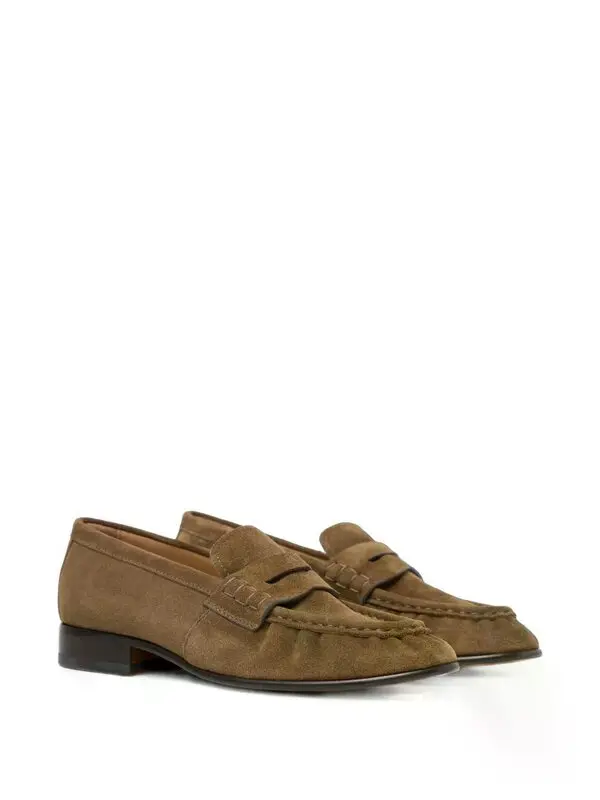 SCAROSSO Mar Suede Penny Loafers