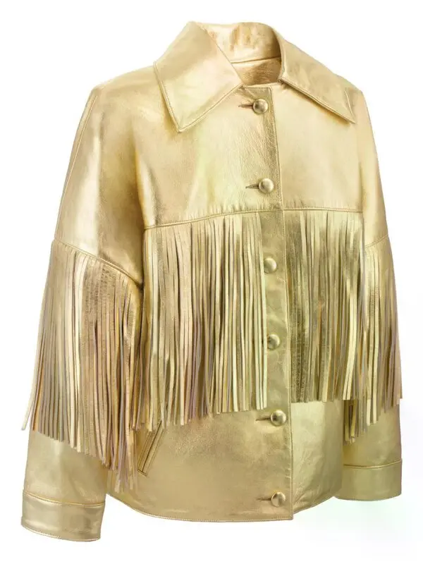 DANCASSAB Taylor Leather Fringed Jacket