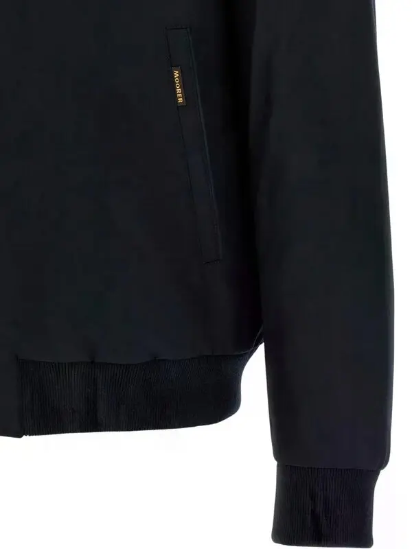 MOORER Ribbed-trim Button-up Jacket