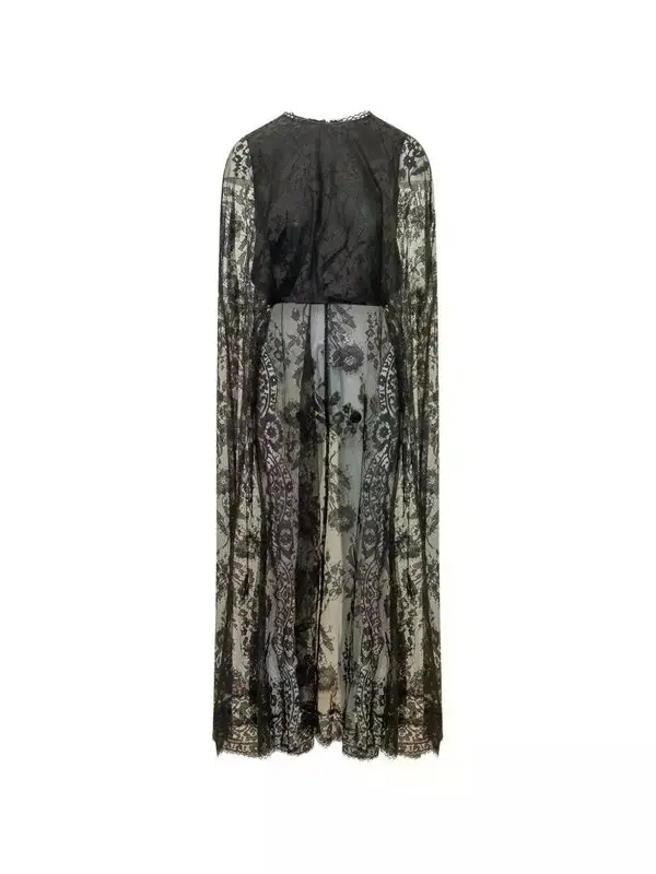 Zimmermann Valiant Lace Caped Top - Black