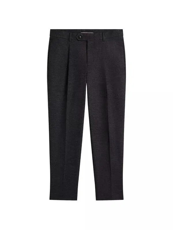 Tommy Hilfiger Pleated Micro-check Tapered-leg Tailored Trousers