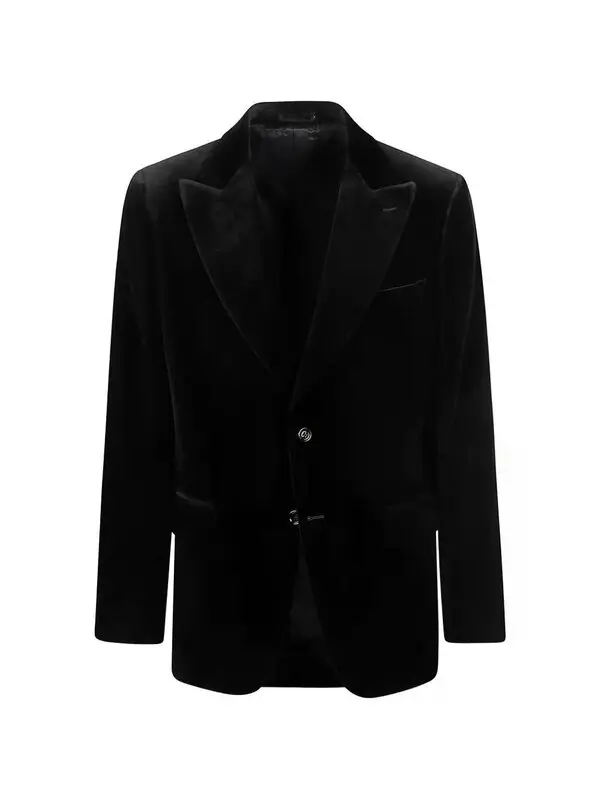 LARDINI Velvet Peak-lapel Blazer