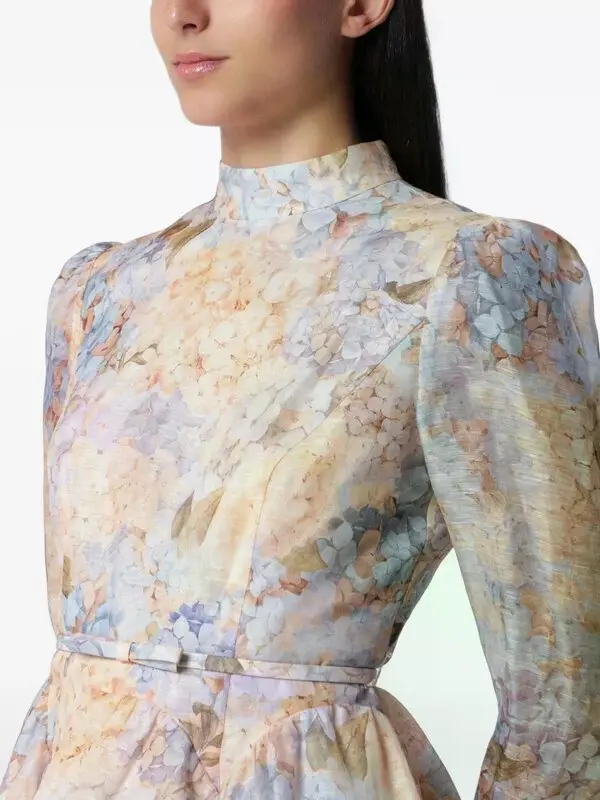 Zimmermann Valiant Panelled Mini Dress - Neutrals