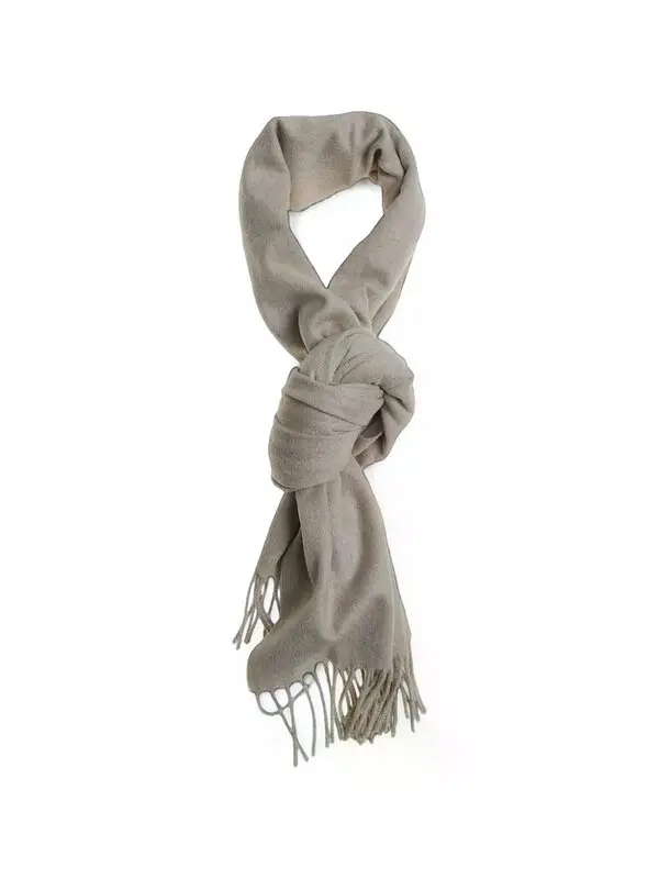 LARDINI Fringed Cashmere Scarf - Neutrals