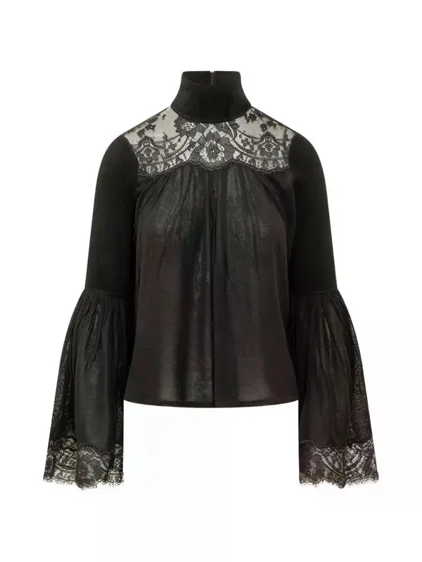 Zimmermann Valiant Lace Blouse - Black