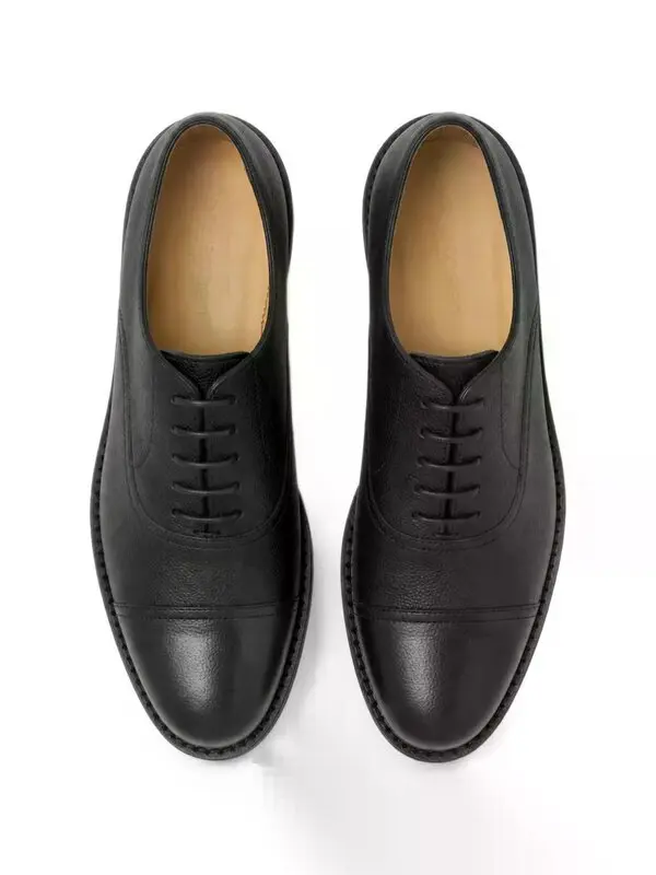 SCAROSSO Rupert Hammered Leather Oxford Shoes