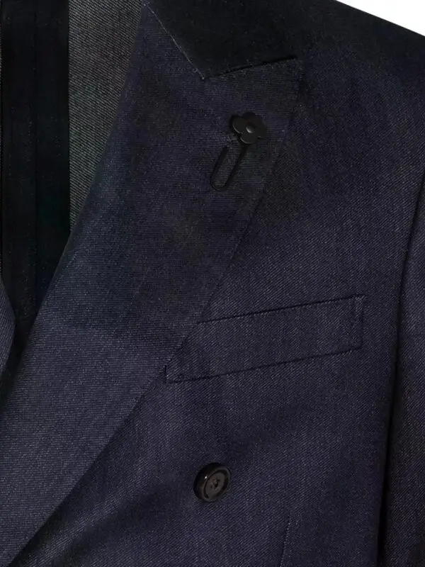 LARDINI Double-breasted Peak-lapel Blazer