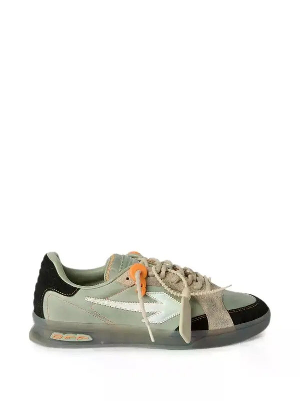 Off-White Eop Worn Out Panelled Sneakers - Green