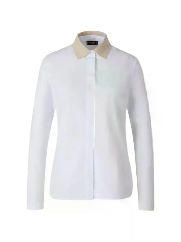 Peserico Contrast-collar Long-sleeve Shirt