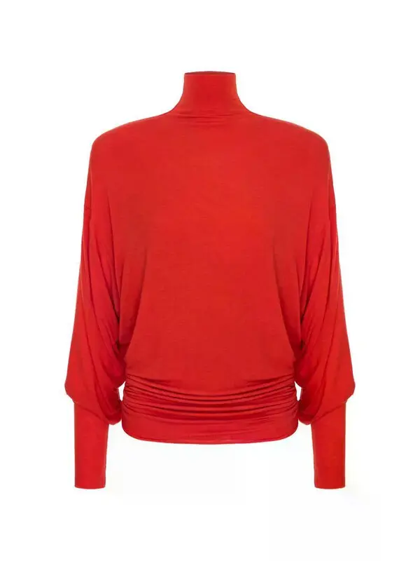 MANURI Romy Padded-shoulder Romy Blouse - Red