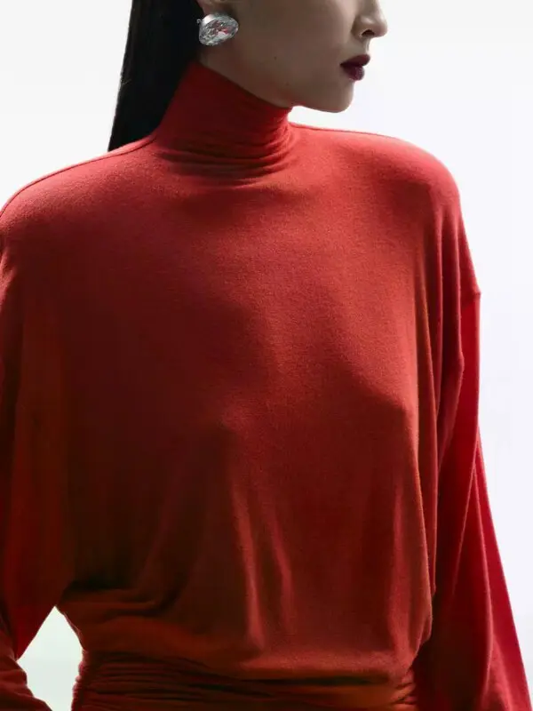 MANURI Romy Padded-shoulder Romy Blouse - Red