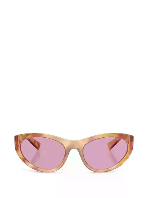 Dolce & Gabbana Dg Crossed Logo-plaque Sunglasses - Orange