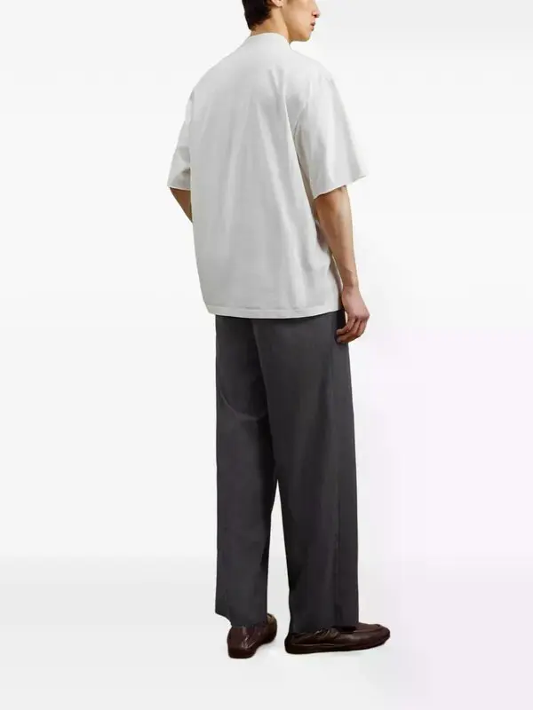 CROQUIS Pinstripe-pattern Drawstring Trousers