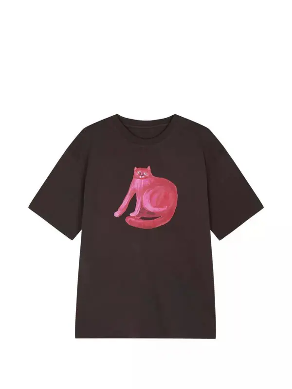 JNBY Cat-print Short-sleeve T-shirt