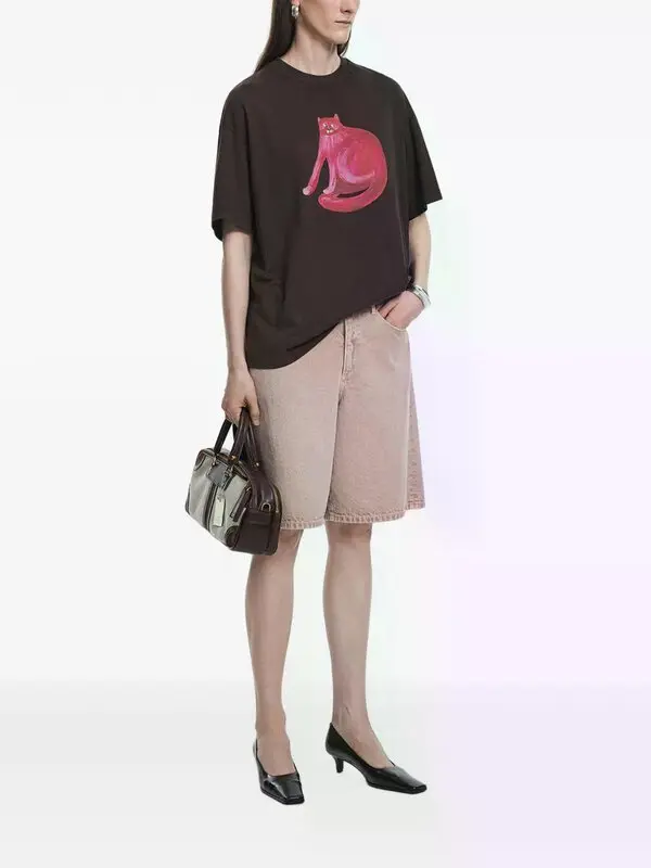 JNBY Cat-print Short-sleeve T-shirt