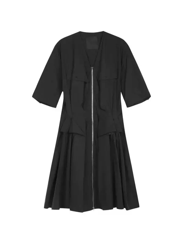 JNBY Draped-waist Zip-up Mini Dress
