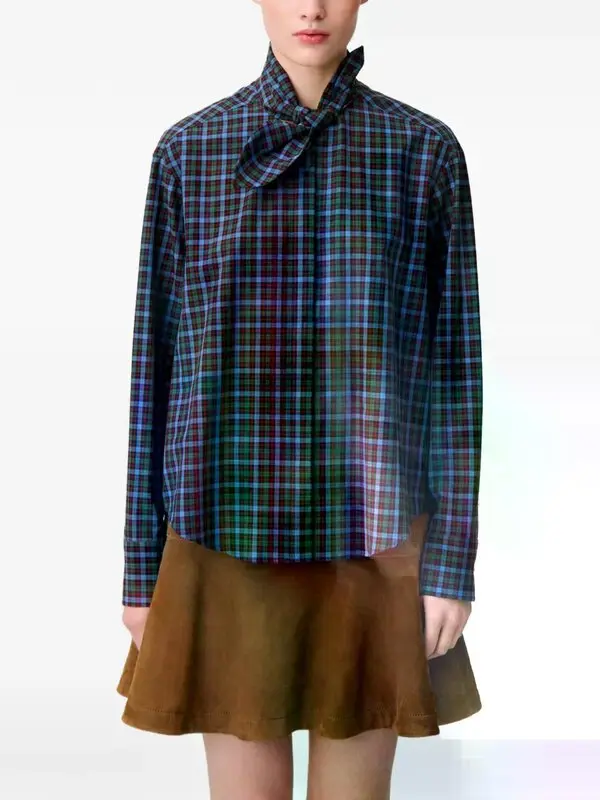 Claudie Pierlot Poplin Tie-neck Shirt