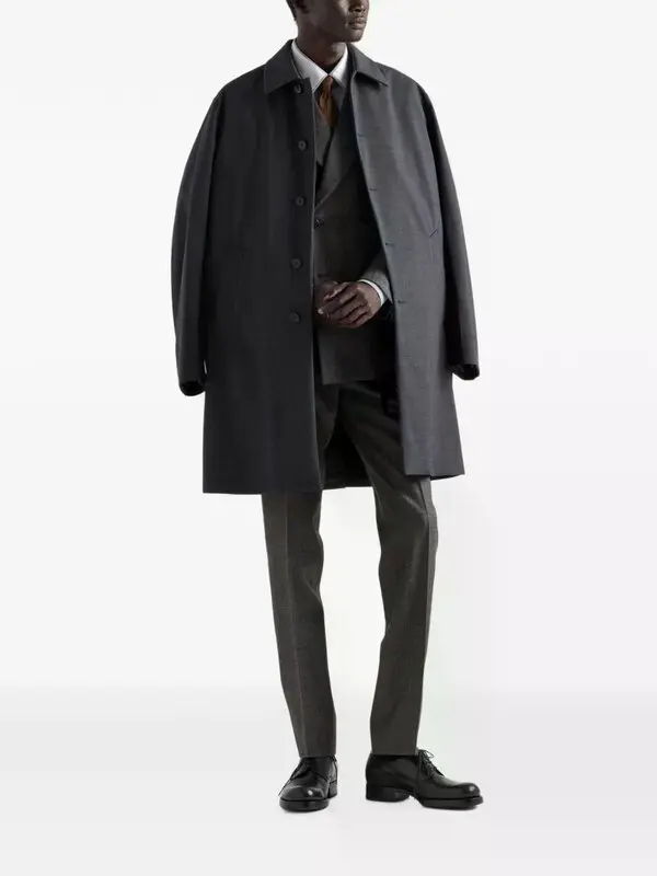 Prada Technical Wool Coat - Grey