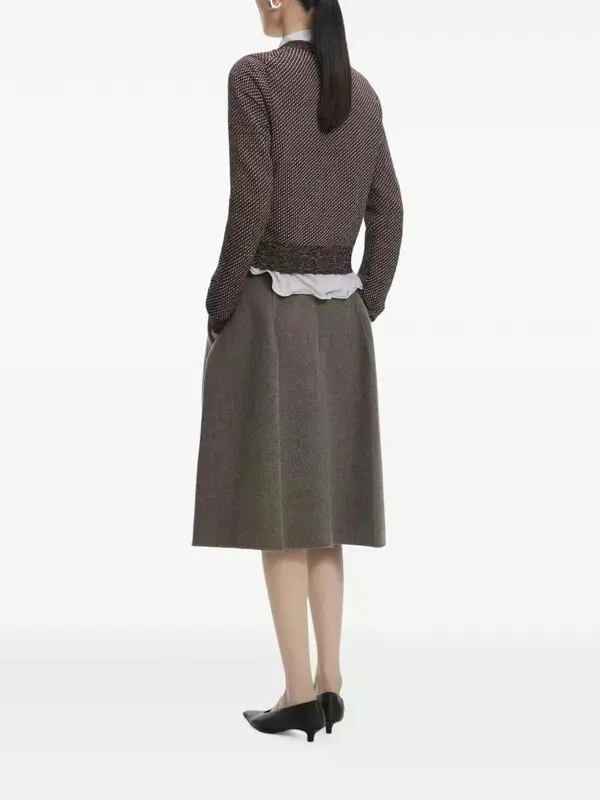 JNBY Geometric-pattern Cropped Cardigan