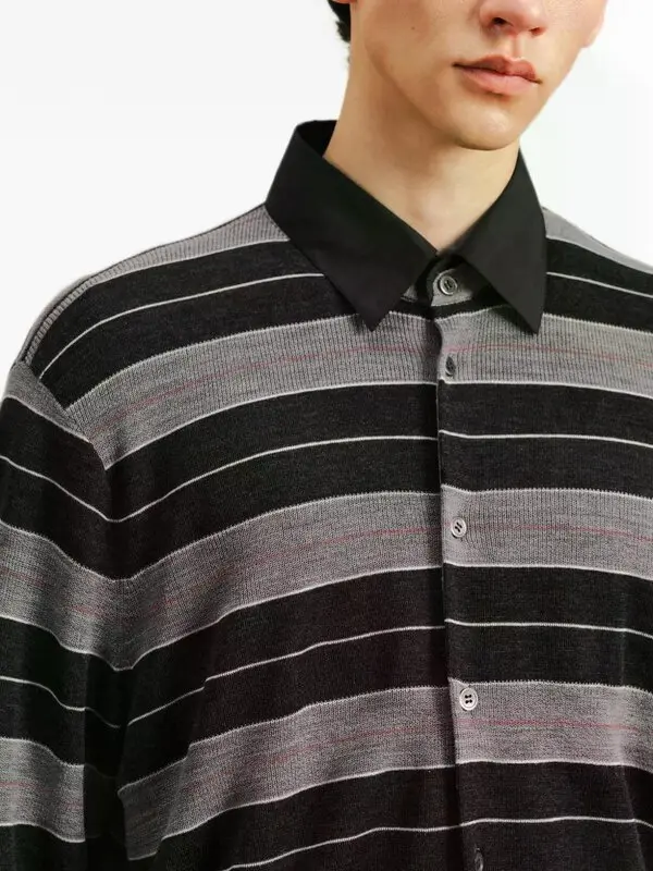 CROQUIS Striped Wool Cardigan