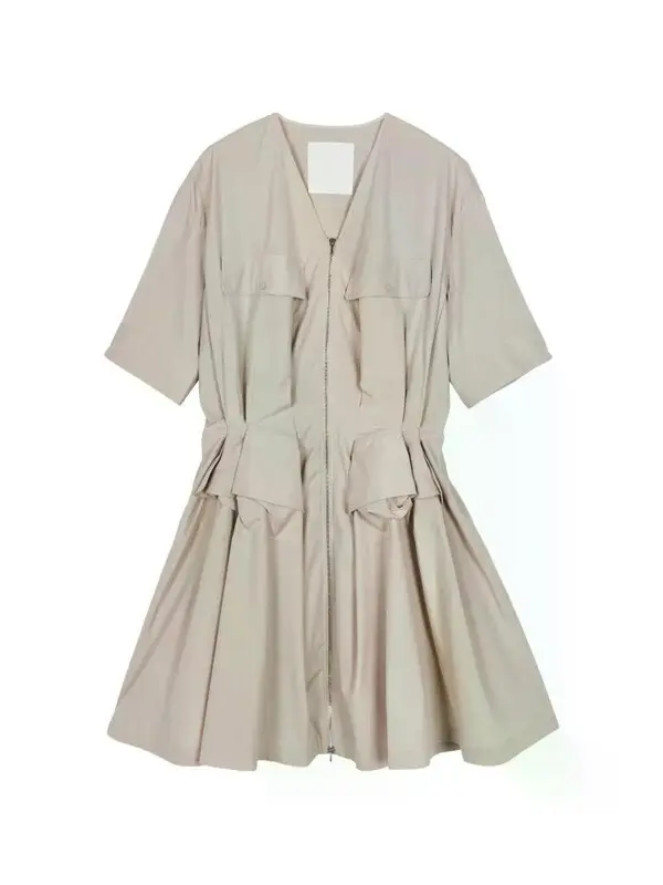 JNBY Draped-waist Short-sleeve Mini Dress