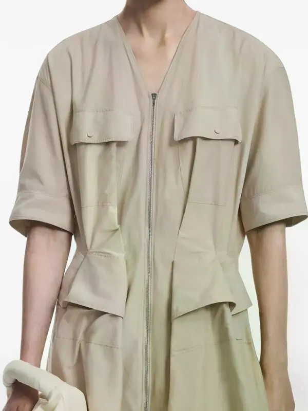 JNBY Draped-waist Short-sleeve Mini Dress