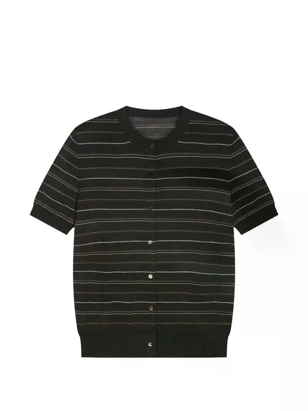 JNBY Striped Cotton Cardigan