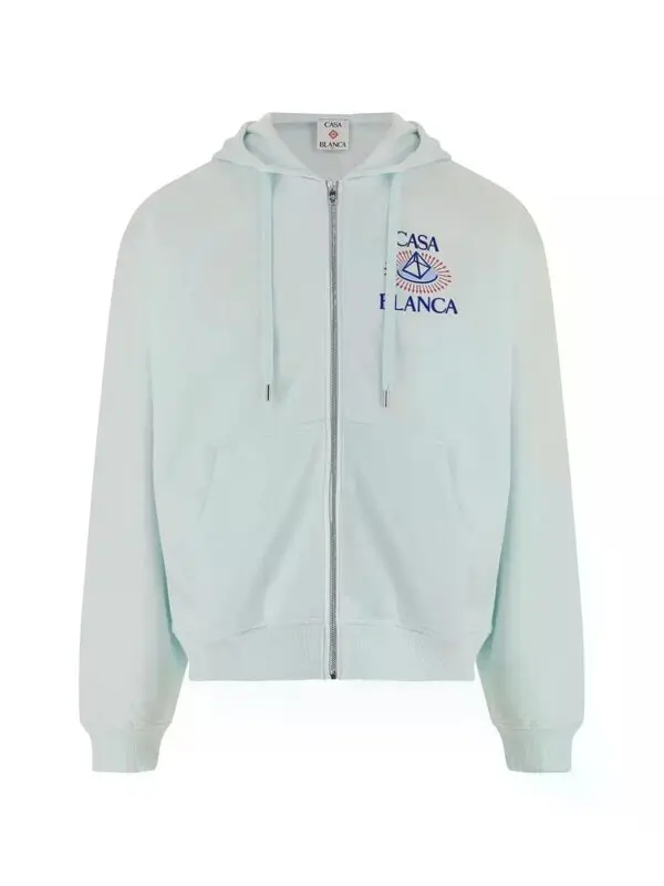 Casablanca Celestial Pyramid Zip-up Hoodie - Blue