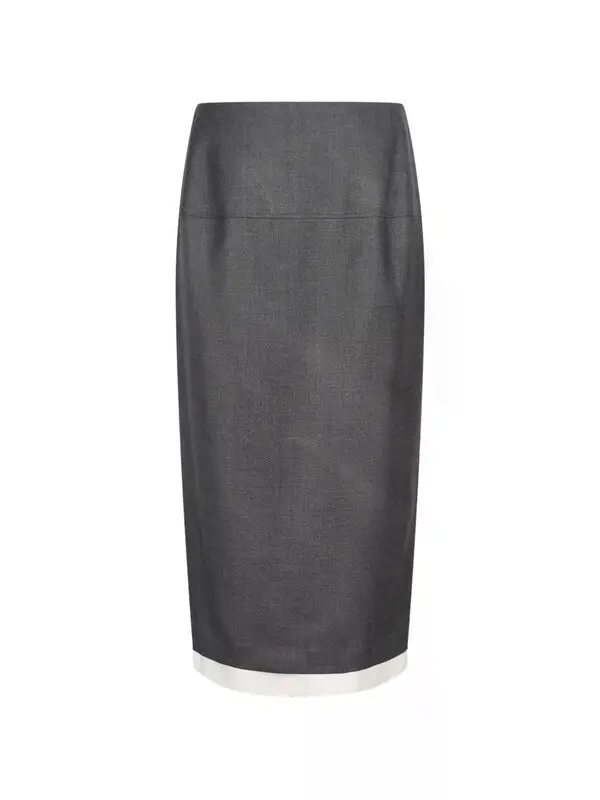 LESS Contrast-trim Midi Skirt
