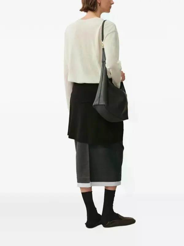 LESS Contrast-trim Midi Skirt