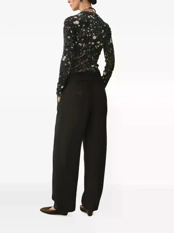 LESS Floral-print Long-sleeved T-shirt