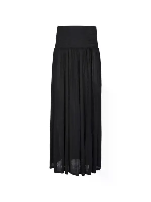 LESS Paneled-waist A-line Maxi Skirt