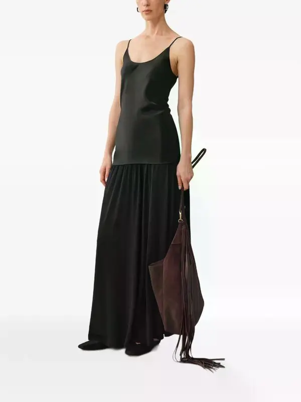 LESS Paneled-waist A-line Maxi Skirt