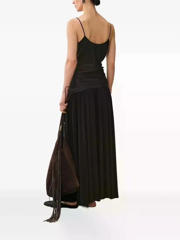 LESS Paneled-waist A-line Maxi Skirt