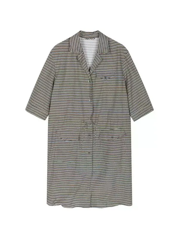 JNBY Geometric-print Mini Dress - Grey