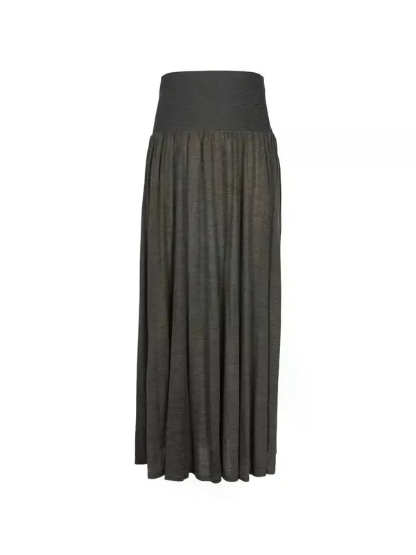 LESS Paneled-waist A-line Maxi Skirt