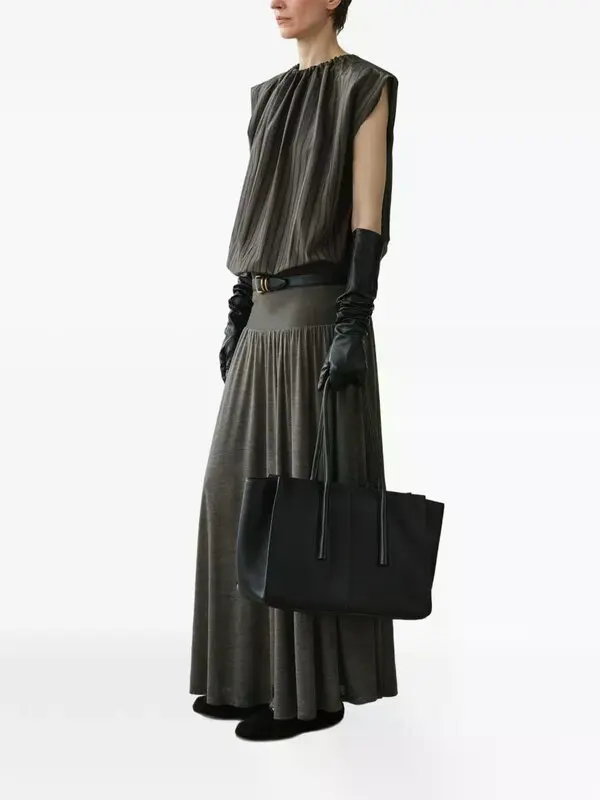 LESS Paneled-waist A-line Maxi Skirt