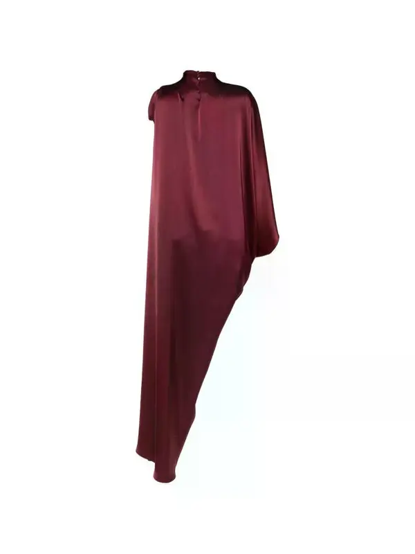 ISABEL SANCHIS Draped Shoulder-cape Gown