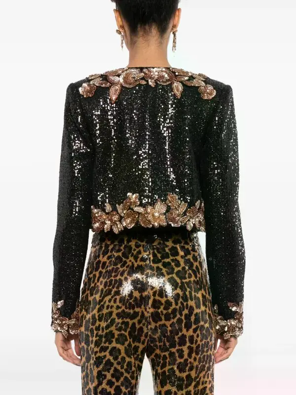 Pamella Roland Sequinn Cropped Jacket