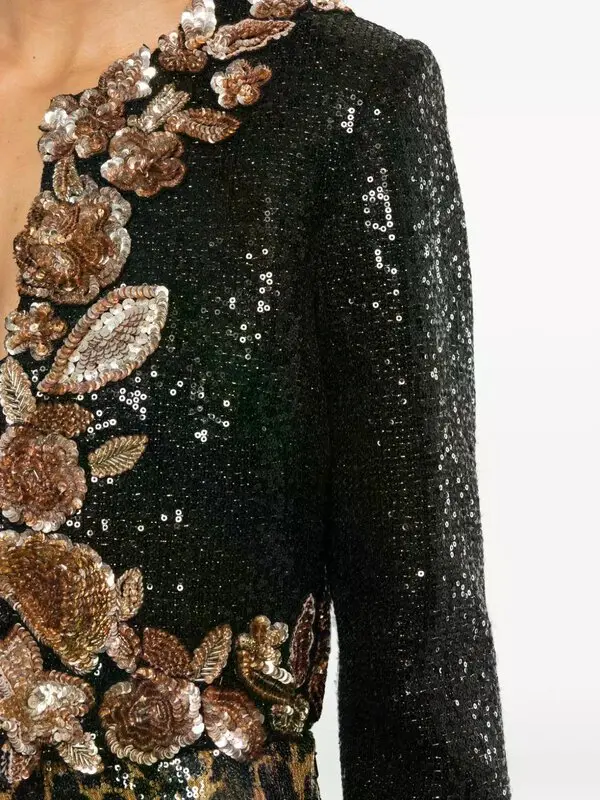 Pamella Roland Sequinn Cropped Jacket