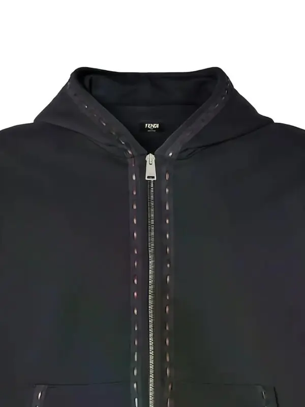 Fendi Contrast-stitch Zip-up Hoodie