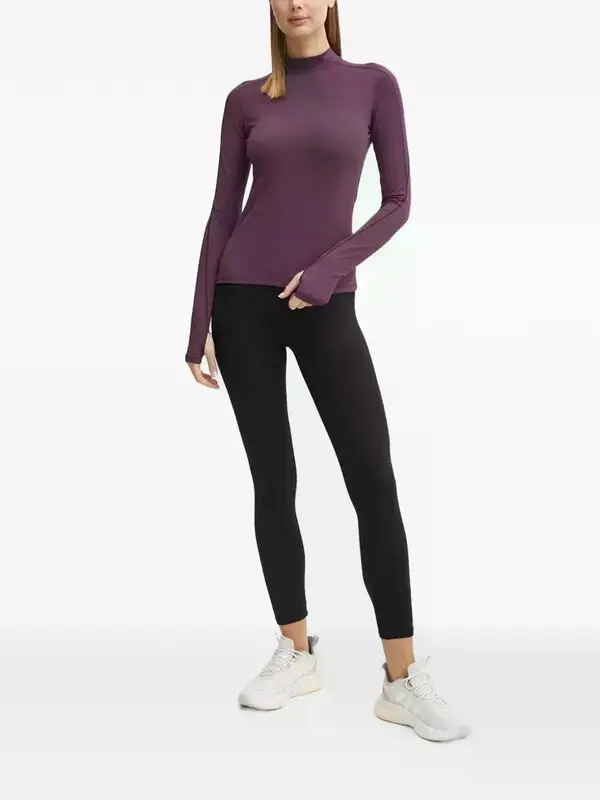 REEBOK Logo-detail Mock-neck Top