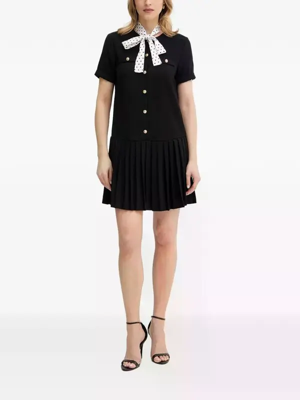 SILVIAN HEACH Scarf-detail Pleated Mini Dress