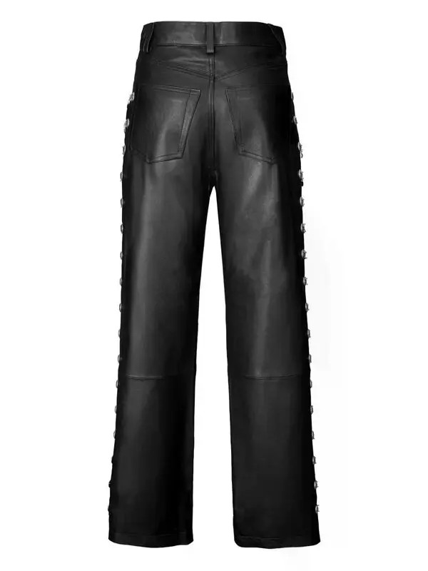 DANCASSAB Amira Chain-embellished Leather Trousers